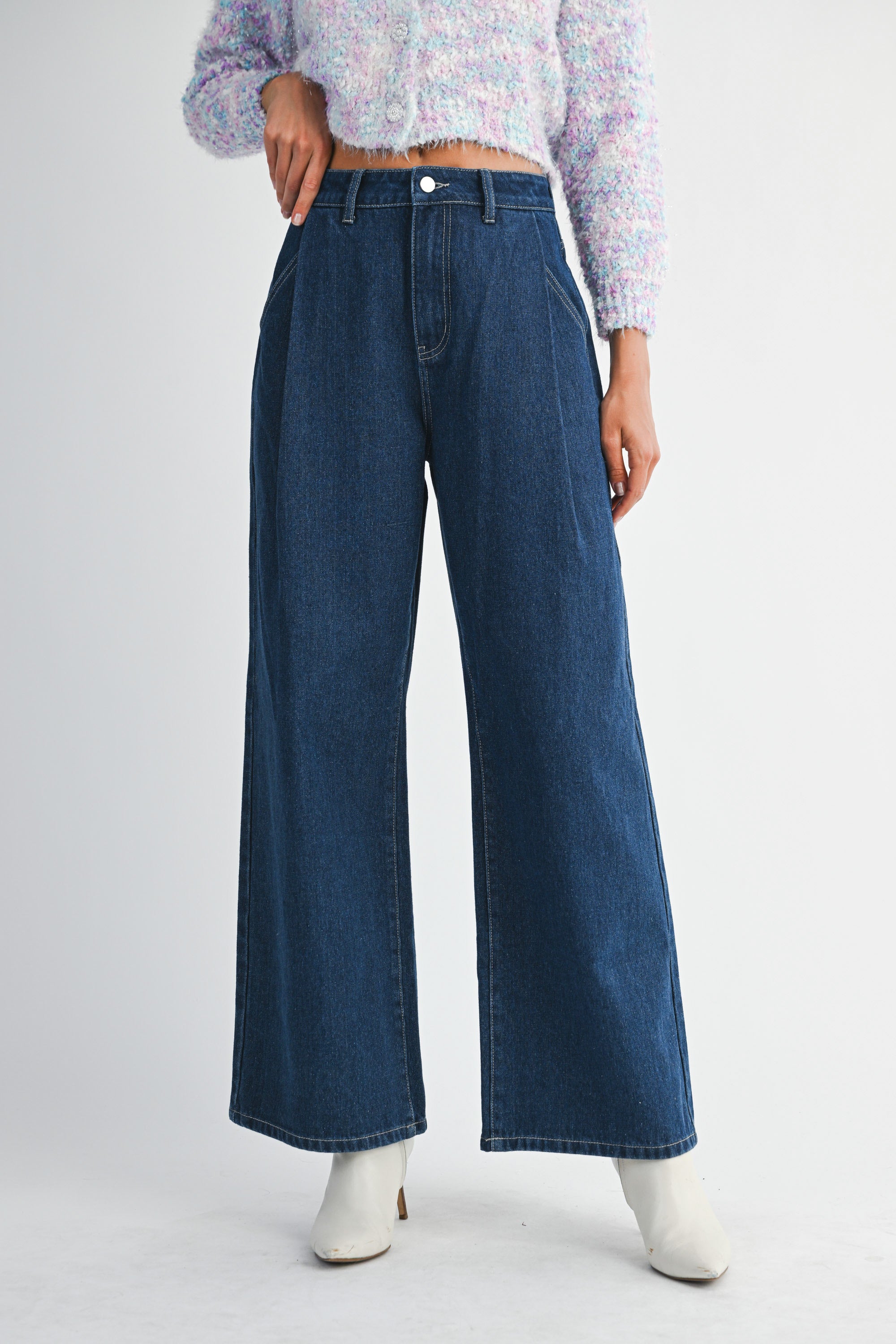 SASHA DENIM PINTUCK PANTS – Mable Clothing